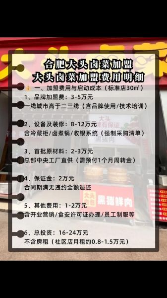 卤菜店加盟费大概需要多少钱_卤菜加盟费用明细-第1张图片-山城妙识