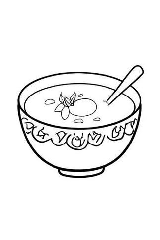 番茄鸡蛋汤简笔画怎么画_番茄鸡蛋汤简笔画步骤-第1张图片-山城妙识