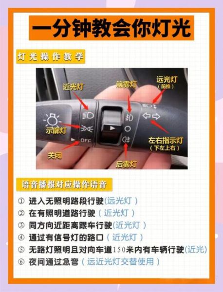 科目三灯光模拟考试口诀_夜间灯光操作技巧-第1张图片-山城妙识