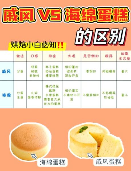 戚风蛋糕和海绵蛋糕的区别_哪个更松软-第1张图片-山城妙识
