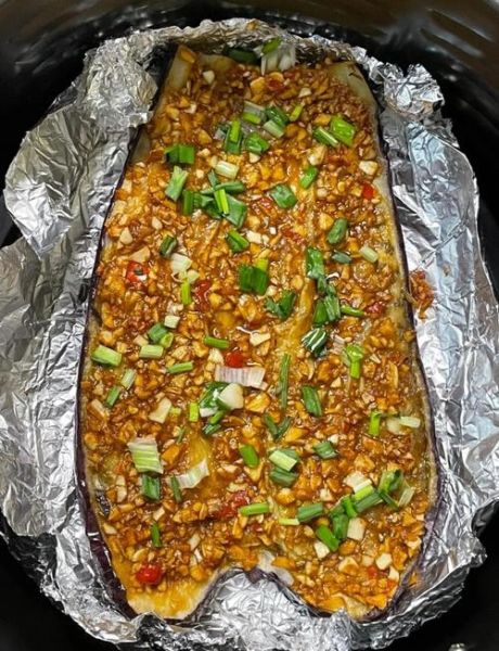 锡纸烤茄子烤箱温度和时间_锡纸烤茄子怎么做才好吃-第1张图片-山城妙识