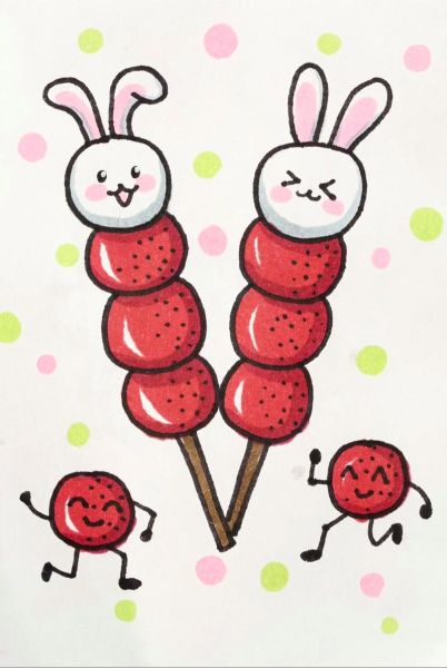 糖葫芦卡通图片怎么画_糖葫芦卡通简笔画教程-第1张图片-山城妙识