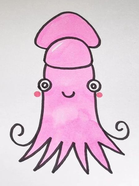 大王乌贼怎么画_大王乌贼绘画步骤-第3张图片-山城妙识