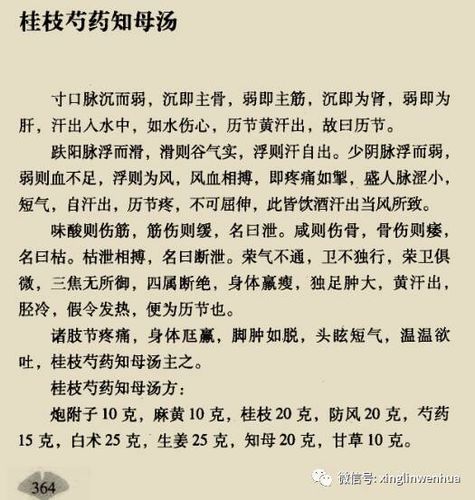 桂枝芍药知母汤治什么病_桂枝芍药知母汤医案解析-第1张图片-山城妙识