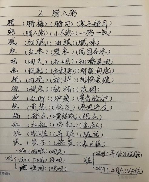 腊八粥课文生字有哪些_怎么快速记忆-第2张图片-山城妙识