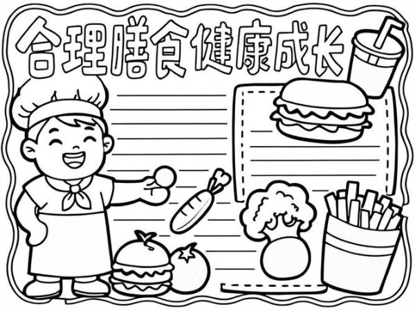 健康饮食手抄报图片大全_如何设计-第2张图片-山城妙识