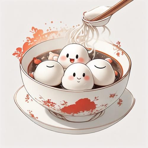 卡通汤圆图片可爱萌_怎么画才萌-第1张图片-山城妙识