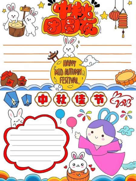 中秋节手抄报简笔画怎么画_中秋节手抄报简笔画内容写什么-第2张图片-山城妙识