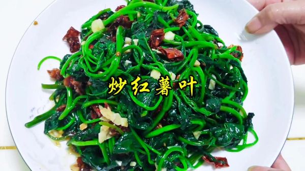 红薯叶怎么炒好吃_红薯叶炒前要不要焯水-第3张图片-山城妙识