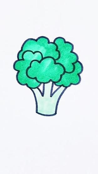 西兰花简笔画怎么画_西兰花简笔画步骤-第3张图片-山城妙识