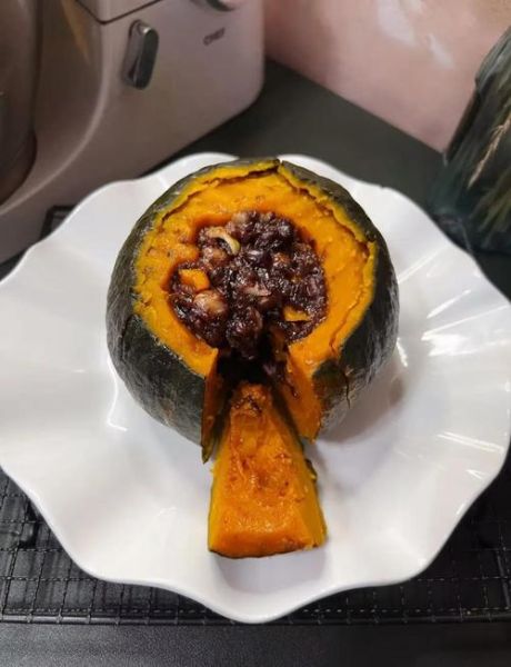 锡纸烤南瓜八宝饭怎么做_锡纸烤南瓜八宝饭做法-第3张图片-山城妙识