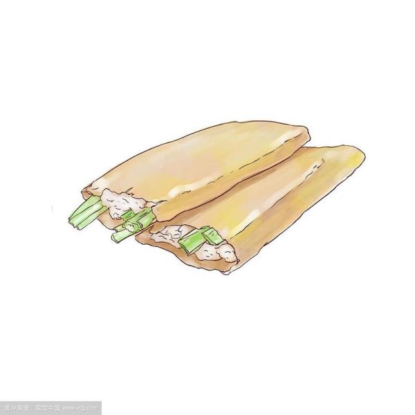 葱包烩简笔画怎么画_葱包烩简笔画步骤-第2张图片-山城妙识