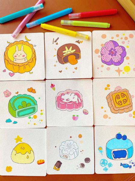 儿童画月饼简单教程_如何画月饼-第2张图片-山城妙识