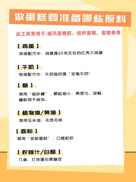 自制蛋糕需要哪些材料_新手做蛋糕必备清单-第3张图片-山城妙识