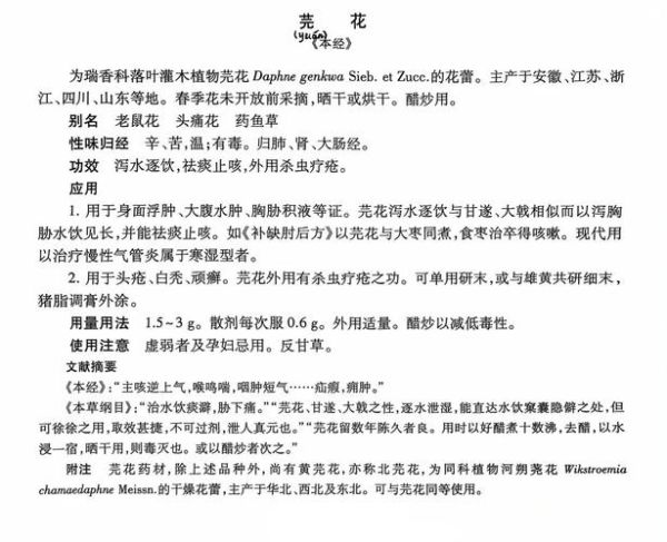 芫花有什么功效与作用_芫花怎么使用才安全-第3张图片-山城妙识 芫花有什么功效与作用_芫花怎么使用才安全-第3张图片-山城妙识