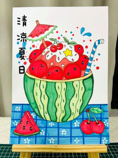 沙冰简笔画怎么画_沙冰图片简笔画步骤-第3张图片-山城妙识