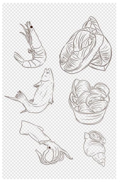 海鲜简笔画怎么画_海鲜图片简笔画教程-第3张图片-山城妙识