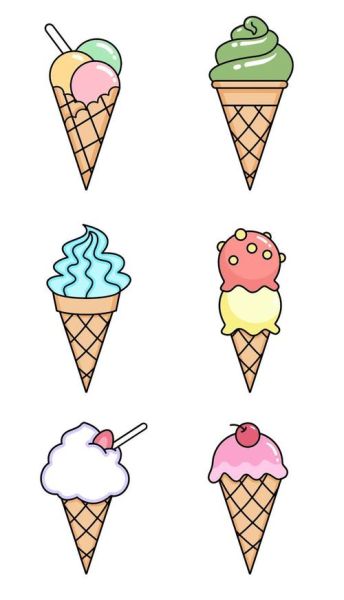 冰淇淋简笔画怎么画_彩色冰淇淋涂色技巧-第1张图片-山城妙识