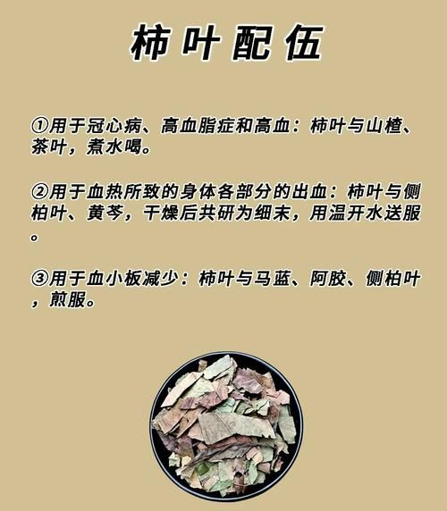 柿子叶的功效与作用_柿子叶的禁忌有哪些-第3张图片-山城妙识