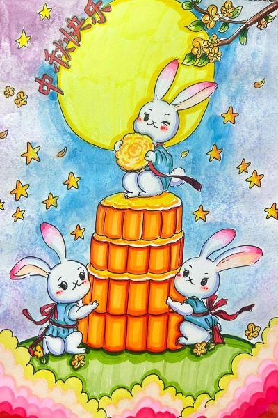 中秋节怎么画_一二年级中秋节画什么-第2张图片-山城妙识