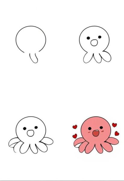 章鱼简笔画可爱_怎么画才萌-第1张图片-山城妙识 章鱼简笔画可爱_怎么画才萌-第1张图片-山城妙识