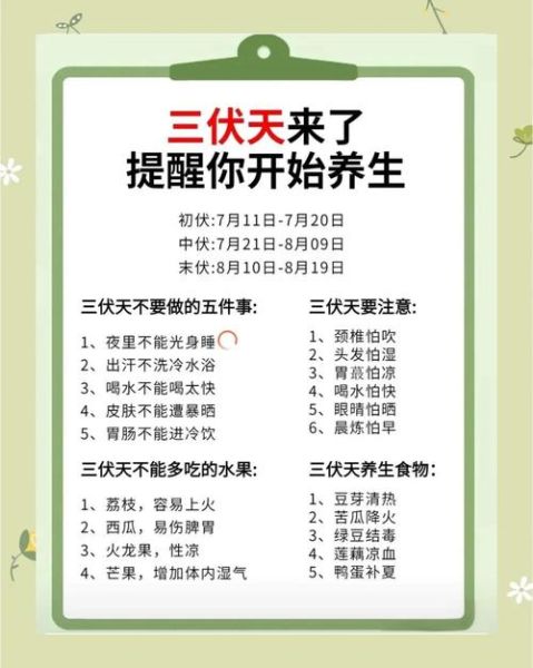 三伏天一共多少天_每年固定吗-第1张图片-山城妙识