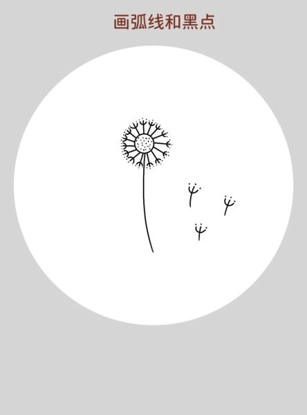 蒲公英怎么画_蒲公英简笔画教程-第1张图片-山城妙识