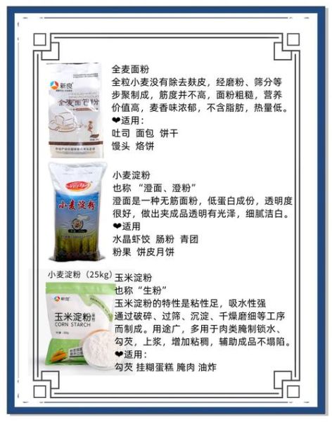 高筋面粉中筋面粉低筋面粉的区别_烘焙新手怎么选-第3张图片-山城妙识