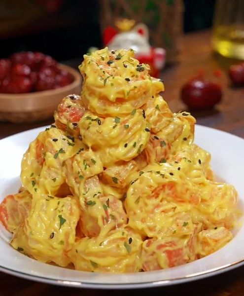 芥末虾球怎么做才酥脆_芥末酱如何调配不呛鼻-第1张图片-山城妙识