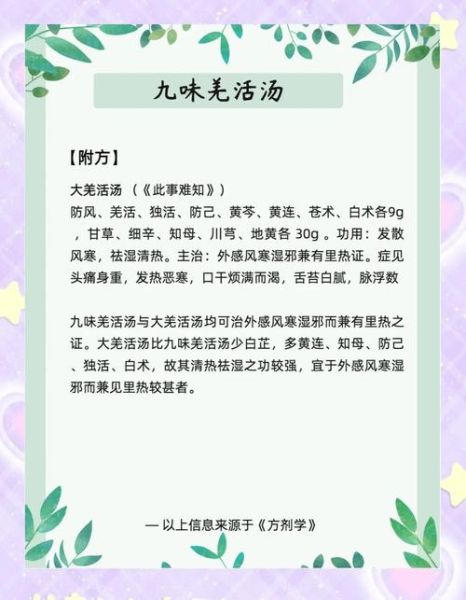 九味羌活汤的功效与作用_九味羌活汤适合什么人-第3张图片-山城妙识