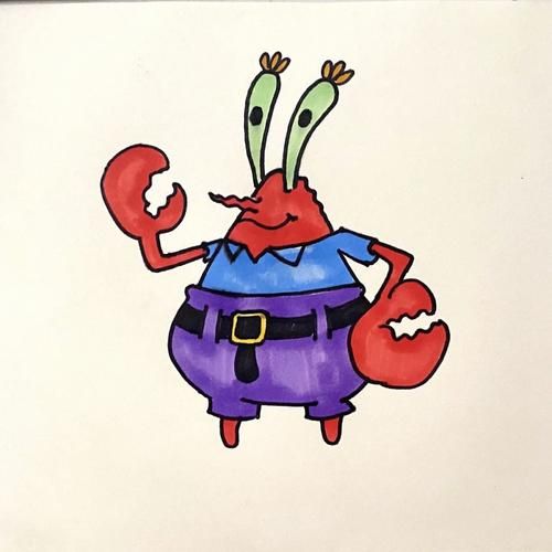 蟹老板简笔画怎么画_蟹老板简笔画步骤-第3张图片-山城妙识