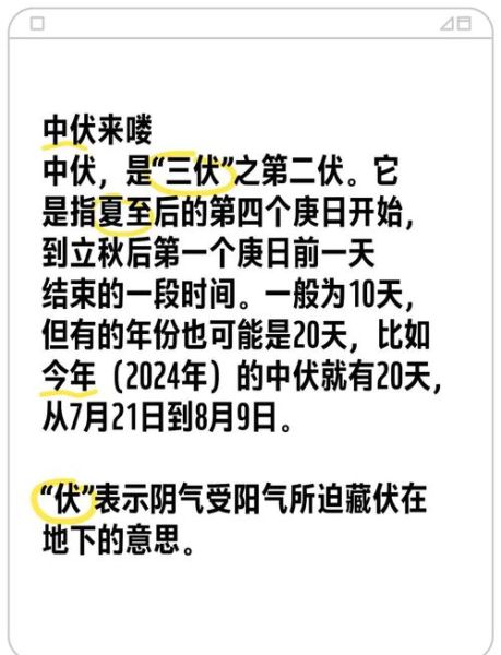 中伏是什么意思_中伏吃什么养生-第1张图片-山城妙识