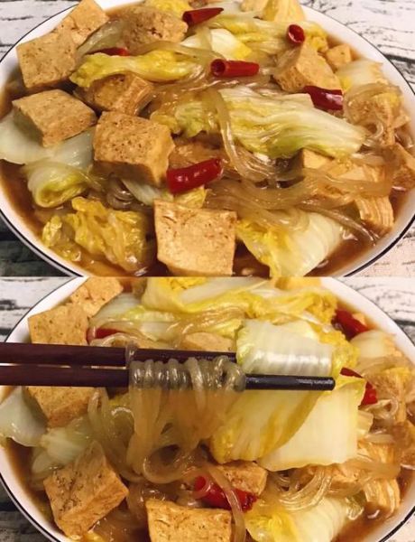白菜豆腐粉条炖肉怎么做_家常做法窍门-第1张图片-山城妙识