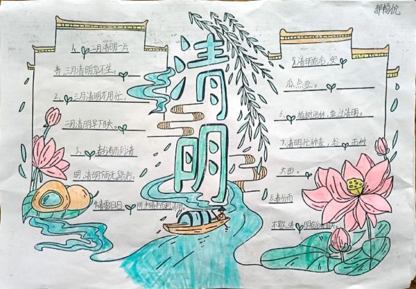 清明节手抄报怎么画_清明节手抄报内容写什么-第2张图片-山城妙识