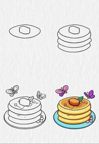 西亭脆饼简笔画怎么画_西亭脆饼简笔画步骤-第3张图片-山城妙识