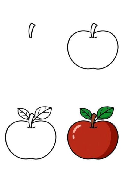 苹果卡通图片怎么画_苹果简笔画教程-第2张图片-山城妙识