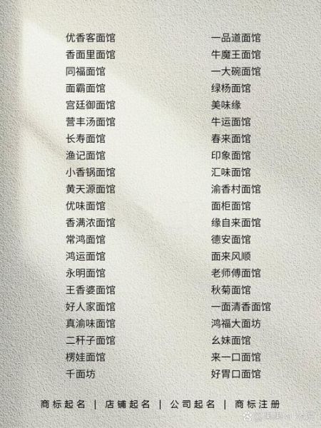 面馆起名大全最新_如何给面馆取一个招财的名字-第1张图片-山城妙识 面馆起名大全最新_如何给面馆取一个招财的名字-第1张图片-山城妙识