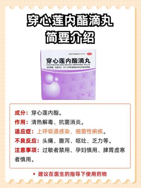 穿心莲内酯滴丸是消炎药吗_功效与副作用-第2张图片-山城妙识
