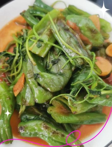 油焖尖椒香菜怎么做_油焖尖椒香菜的家常做法-第2张图片-山城妙识