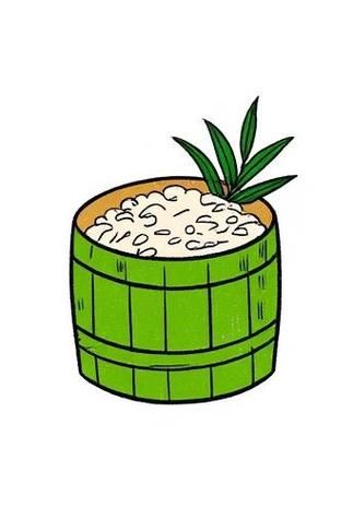 竹筒饭简笔画怎么画_竹筒饭简笔画步骤-第1张图片-山城妙识