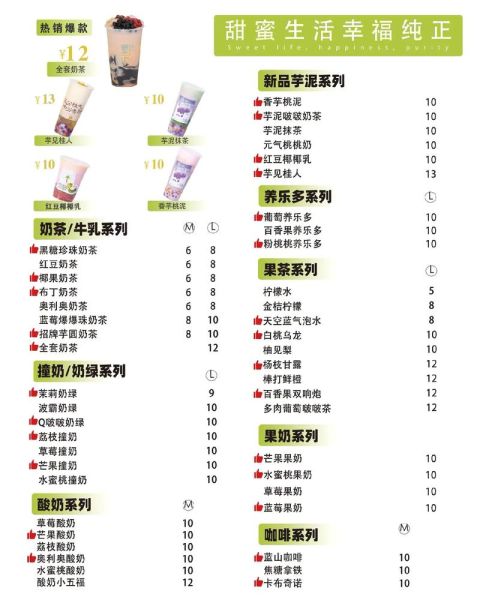 奶茶菜单模板怎么选_奶茶店菜单设计多少钱-第1张图片-山城妙识