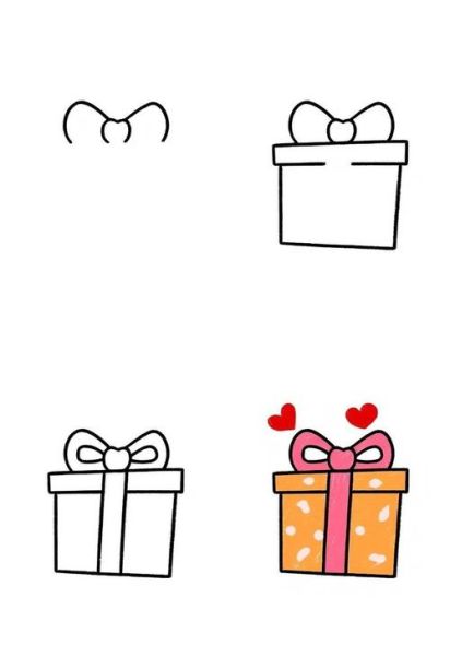 礼物盒简笔画怎么画_礼物盒简笔画步骤-第1张图片-山城妙识