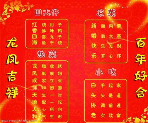 农村婚宴菜单大全图片_农村婚宴一般多少个菜-第2张图片-山城妙识