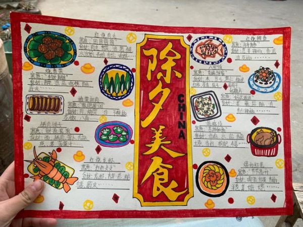 春节年夜饭手抄报怎么画_春节年夜饭手抄报内容写什么-第1张图片-山城妙识