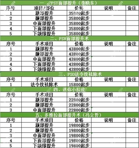 拉皮手术价格一览表_拉皮手术多少钱-第1张图片-山城妙识