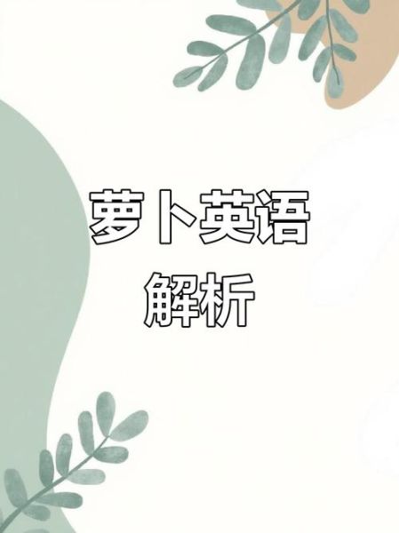 萝卜英语怎么说_萝卜英文发音怎么读-第1张图片-山城妙识