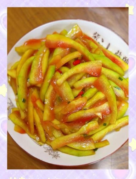西瓜皮做凉菜怎么做_西瓜皮凉菜怎么拌好吃-第3张图片-山城妙识
