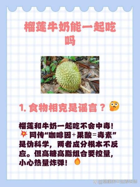 吃榴莲能喝牛奶吗_榴莲和牛奶一起吃会中毒吗-第1张图片-山城妙识