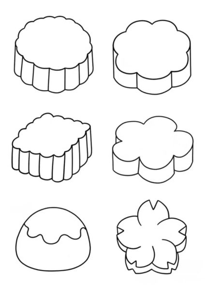 月饼的简笔画怎么画_月饼简笔画大全图片-第3张图片-山城妙识