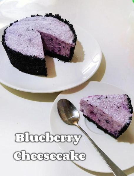 蓝莓芝士蛋糕装饰图片_怎么摆盘好看-第3张图片-山城妙识